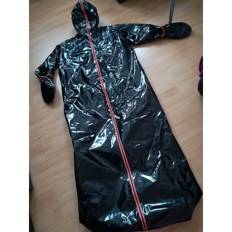 Adult Schlafsack OVERALL GUMMI LACK PLASTIK PVC GEFÜTTERT SLEEPING BAG