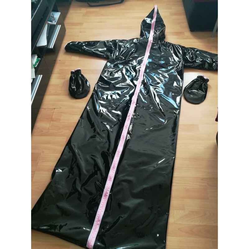 Adult Schlafsack OVERALL GUMMI LACK PLASTIK PVC GEFÜTTERT SLEEPING BAG
