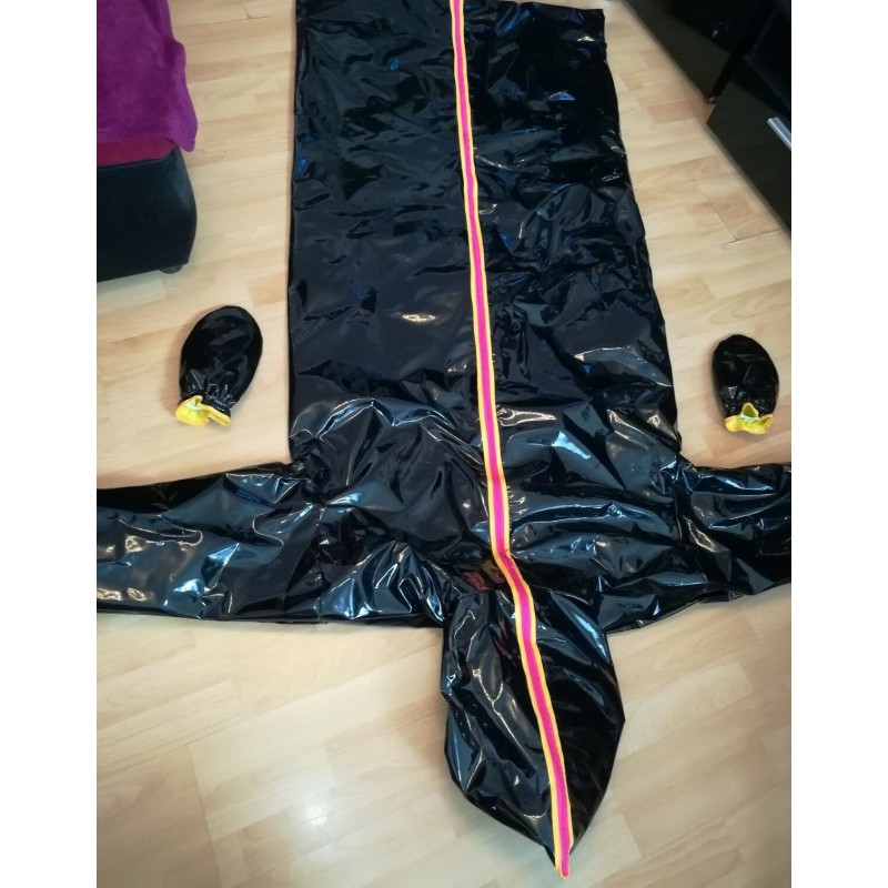 Adult Schlafsack OVERALL GUMMI LACK PLASTIK PVC GEFÜTTERT SLEEPING BAG