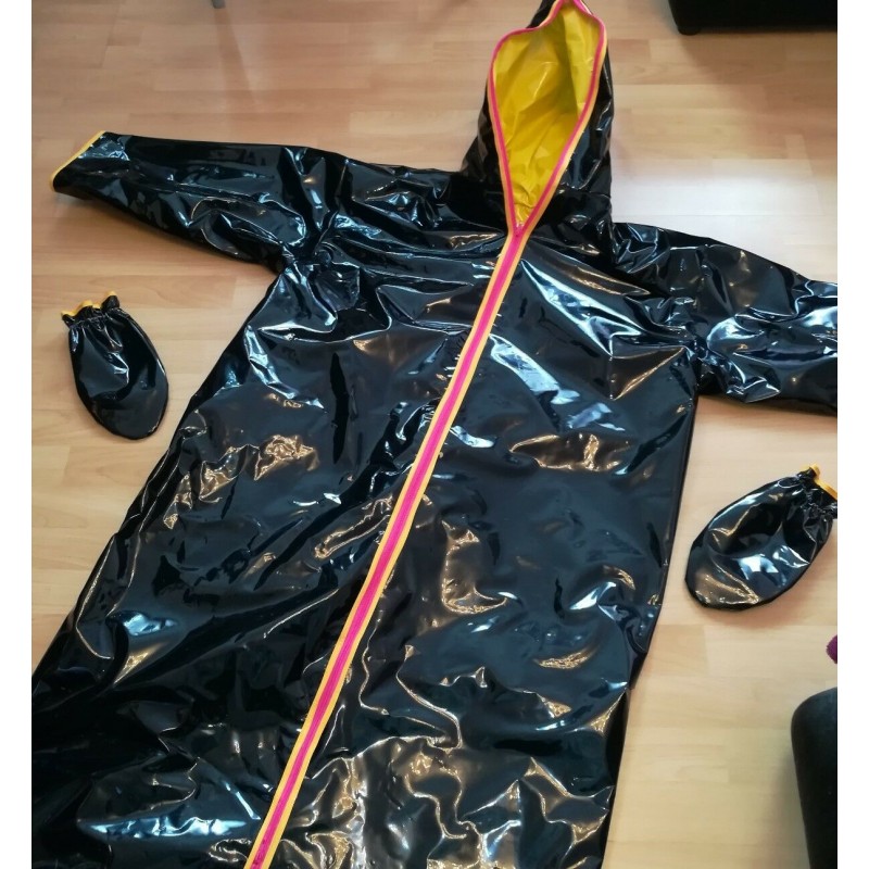 Adult Schlafsack OVERALL GUMMI LACK PLASTIK PVC GEFÜTTERT SLEEPING BAG