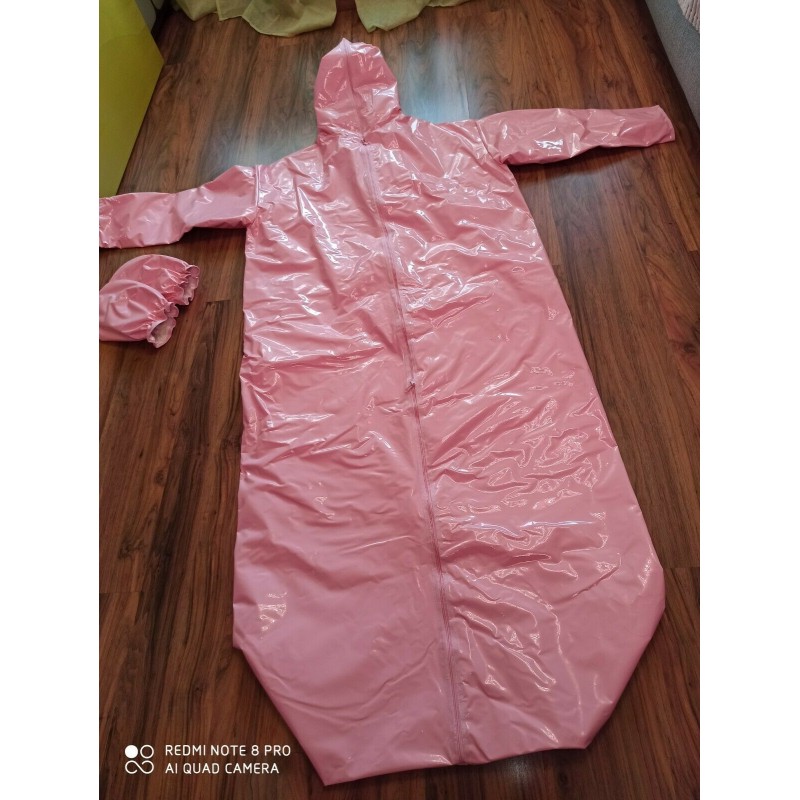 Adult Schlafsack OVERALL GUMMI LACK PLASTIK PVC GEFÜTTERT SLEEPING BAG