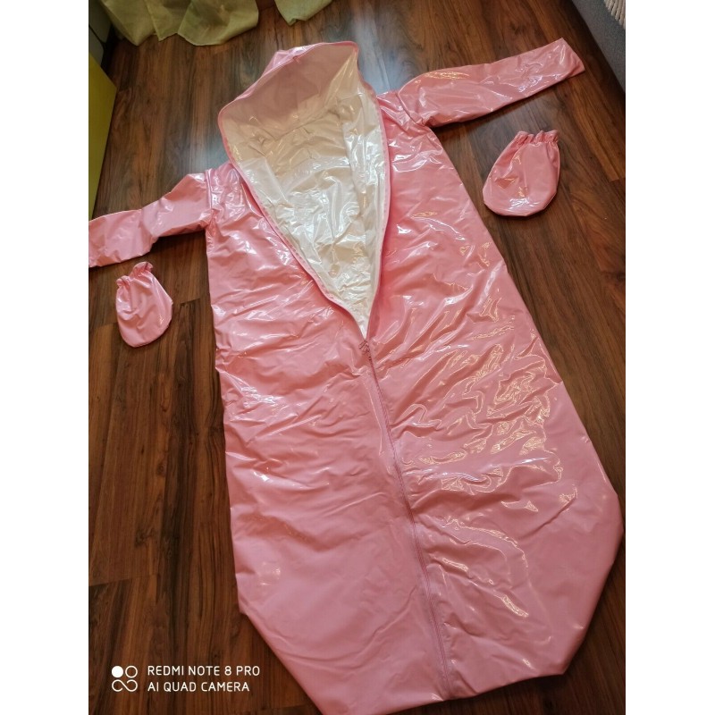 Adult Schlafsack OVERALL GUMMI LACK PLASTIK PVC GEFÜTTERT SLEEPING BAG