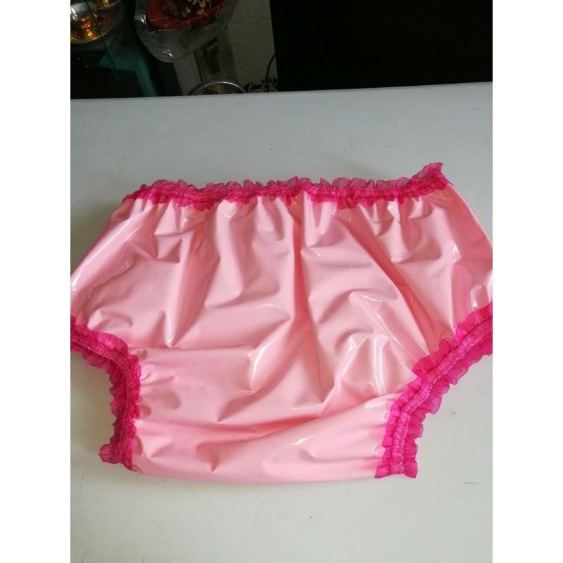 ADULT PVC SLIPS GUMMIHOSE LATEX LACK WINDELHOSE PLASTIK PANTS HELLO KITTY